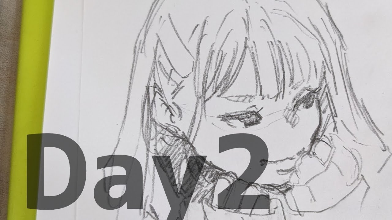 Drawing Practice DAY2 | Girl 【Drawing with me】 - YouTube