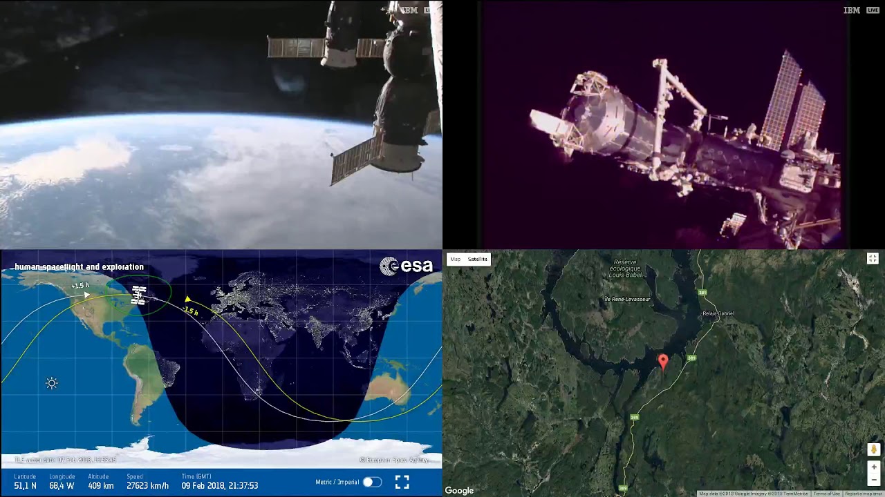 Sunset Over North America - ISS Space Station Earth View LIVE NASA/ESA ...
