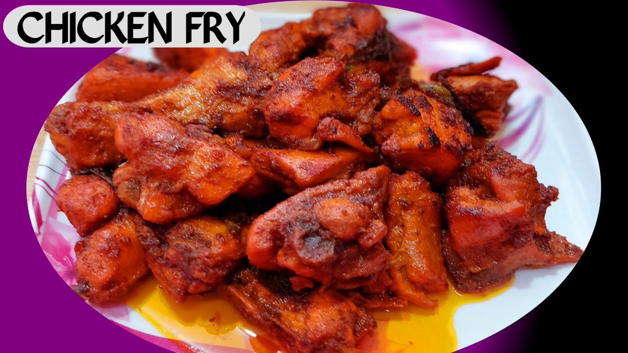 Simple And Easy Chicken Fry | Red Chicken Recipe | - YouTube