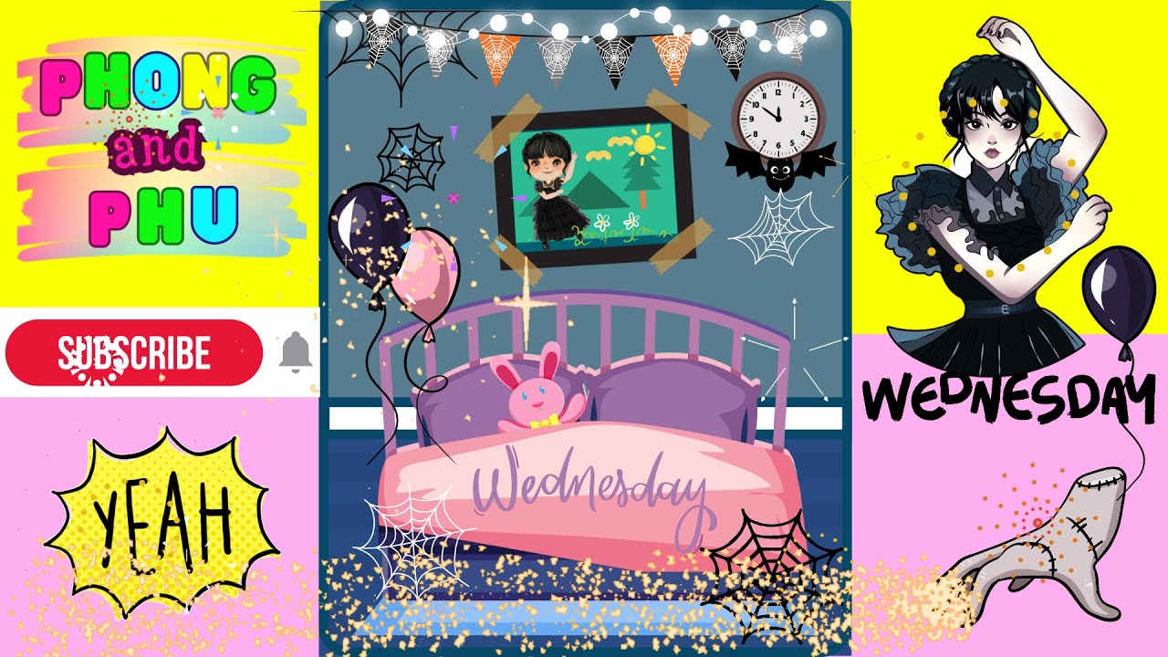 [💋paper diy💋] Make Wednesday Room Part 5 🏡 Wednesday compilation ASMR ...