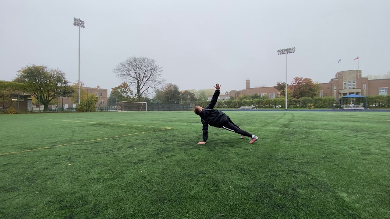 Elevated plank upper body torsion - YouTube