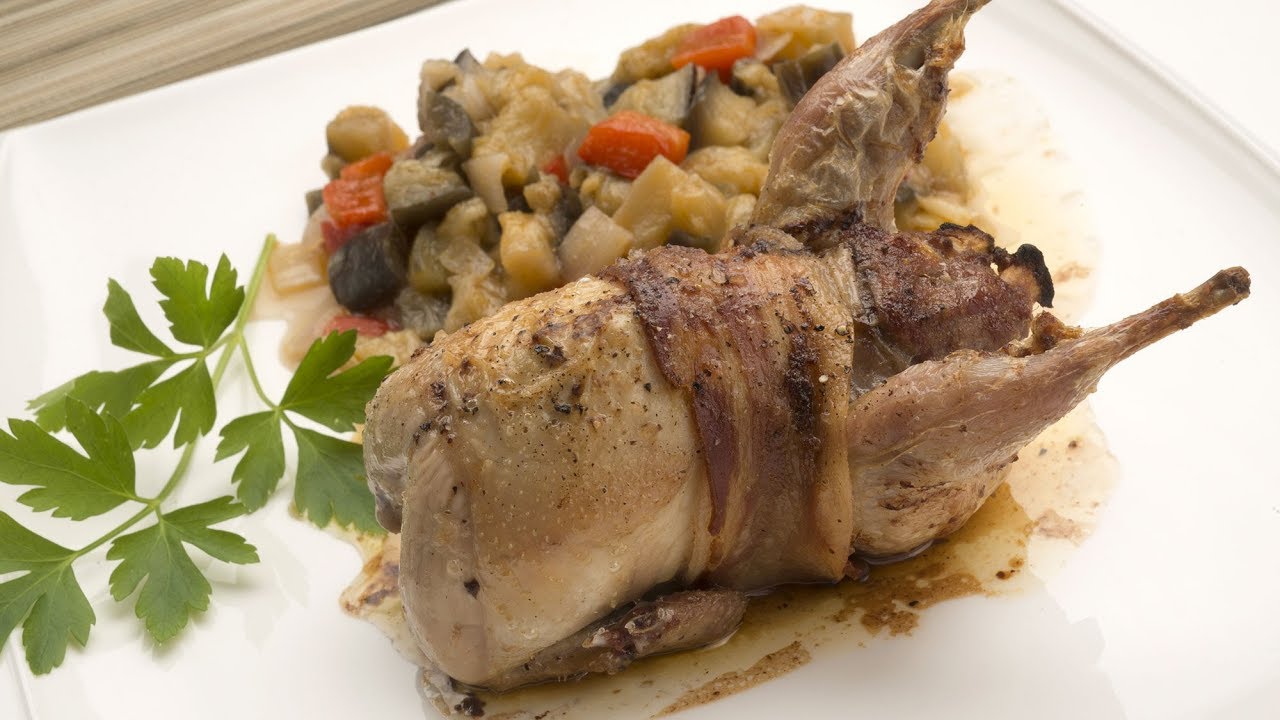 Receta de Codornices rellenas con pisto de berenjena - Programa ...