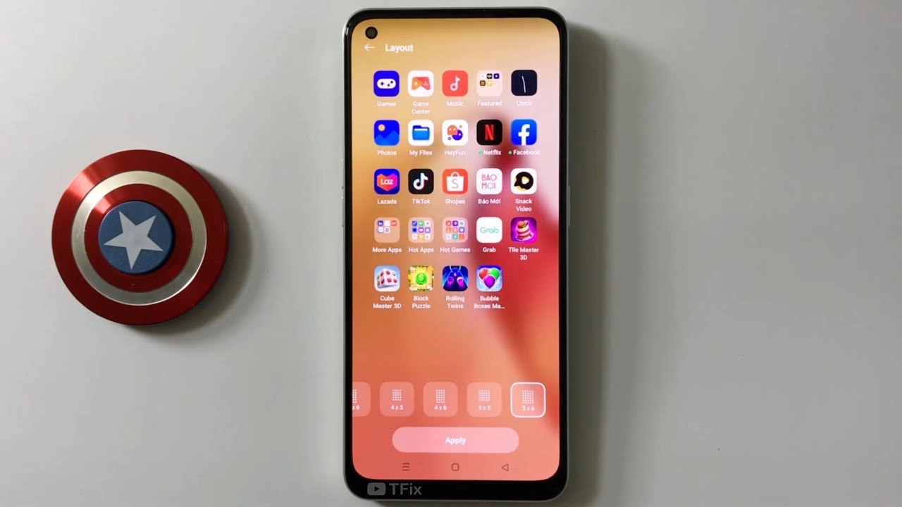 How to change 4x6, 5x6 Home Screen Layout on OPPO Reno8 5G Android 12 ...