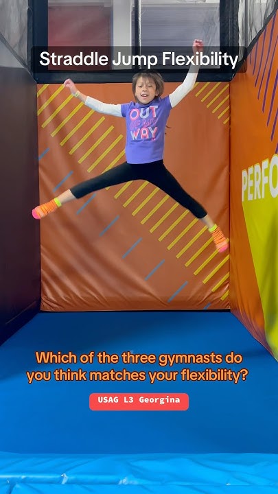 Gymnastics Straddle Jump. Three sisters, three levels, three straddle ...