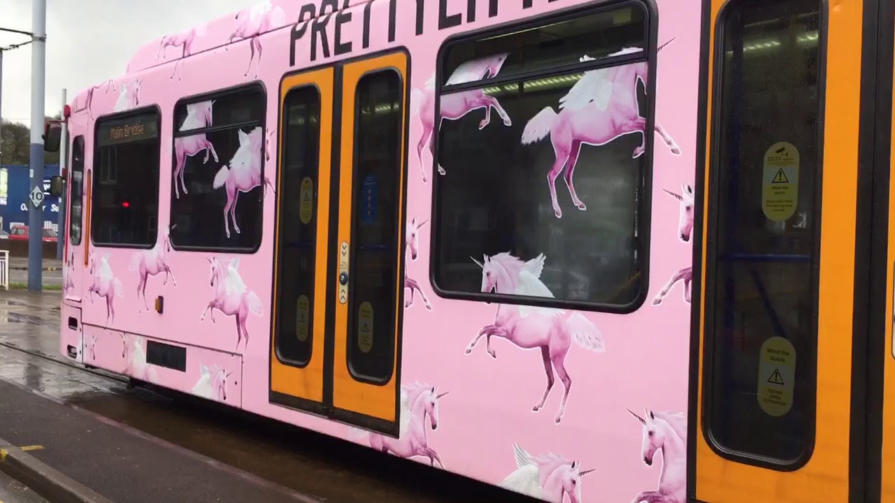 Stagecoach Sheffield SuperTram 111 Pink Liver With Unicorn 🦄 Stickers ...
