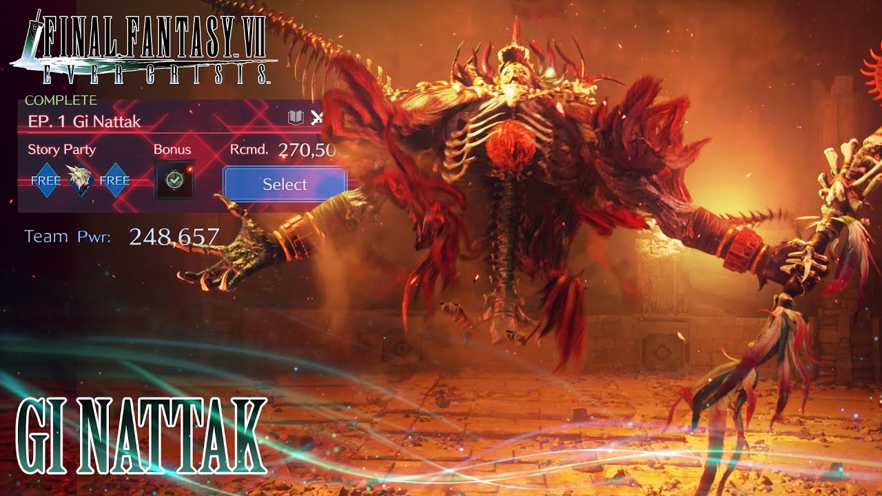 Gi Nattak battle guide - FF7 Chapter 7: Extra Section || Final Fantasy ...