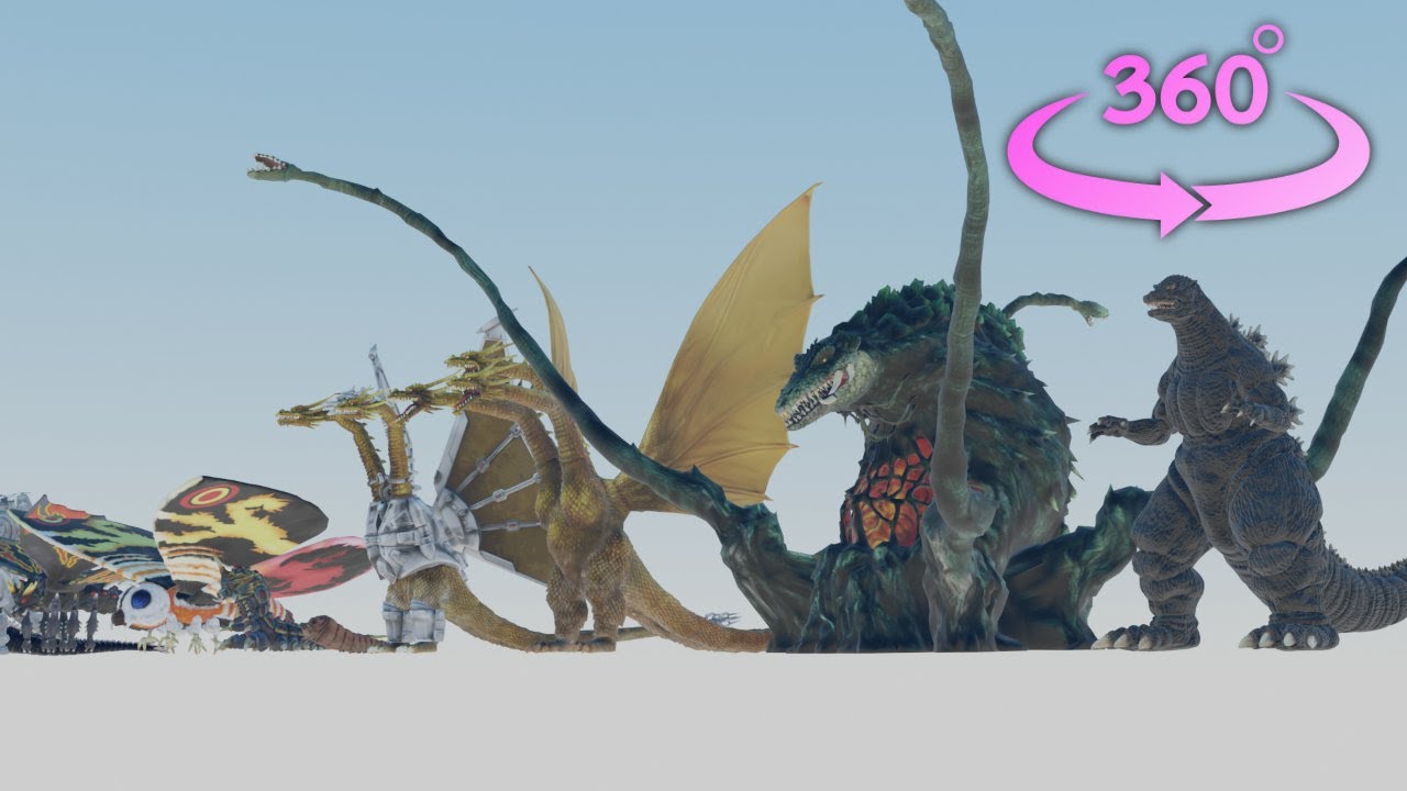 【VR 360】Godzilla monster in perspective (Heiseiver) - YouTube