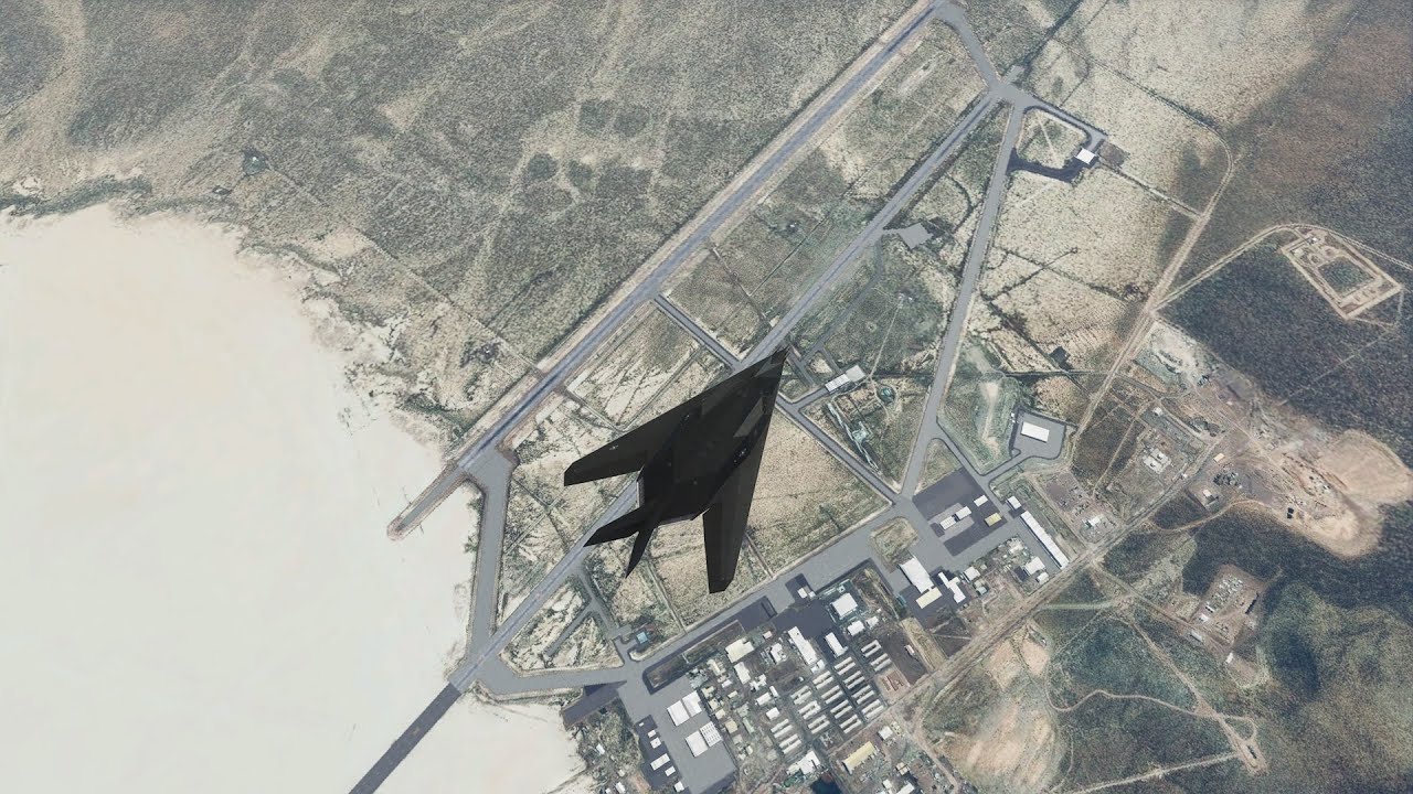 Lockheed F-117 maneuvers over Area 51/S4, Nevada 👽 MSFS 2020 - YouTube