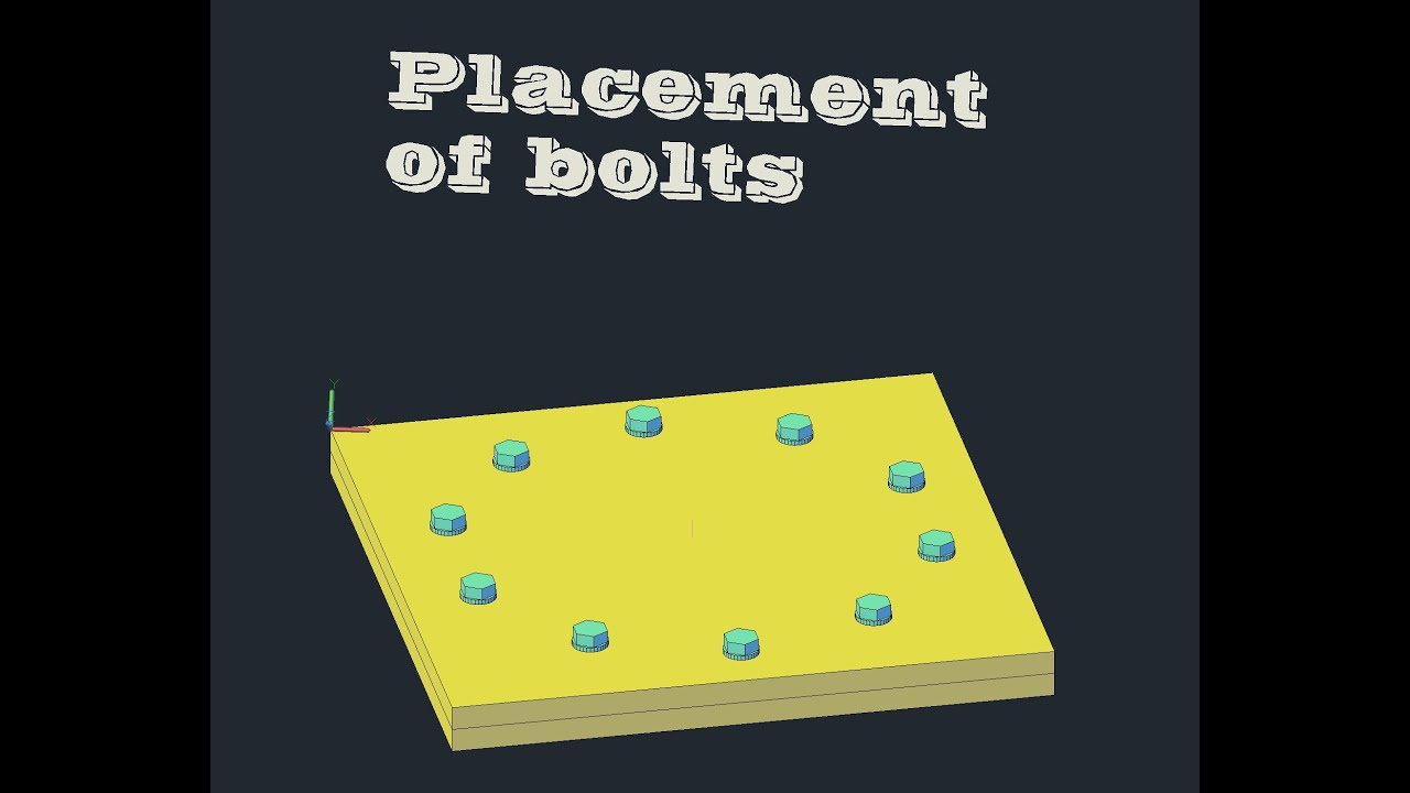 Advance Steel 2020: Basic bolt placement. - YouTube