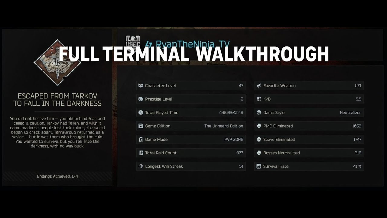 Tarkov 1.0 Terminal COMPLETE: Full Walkthrough & Choices Explained ...