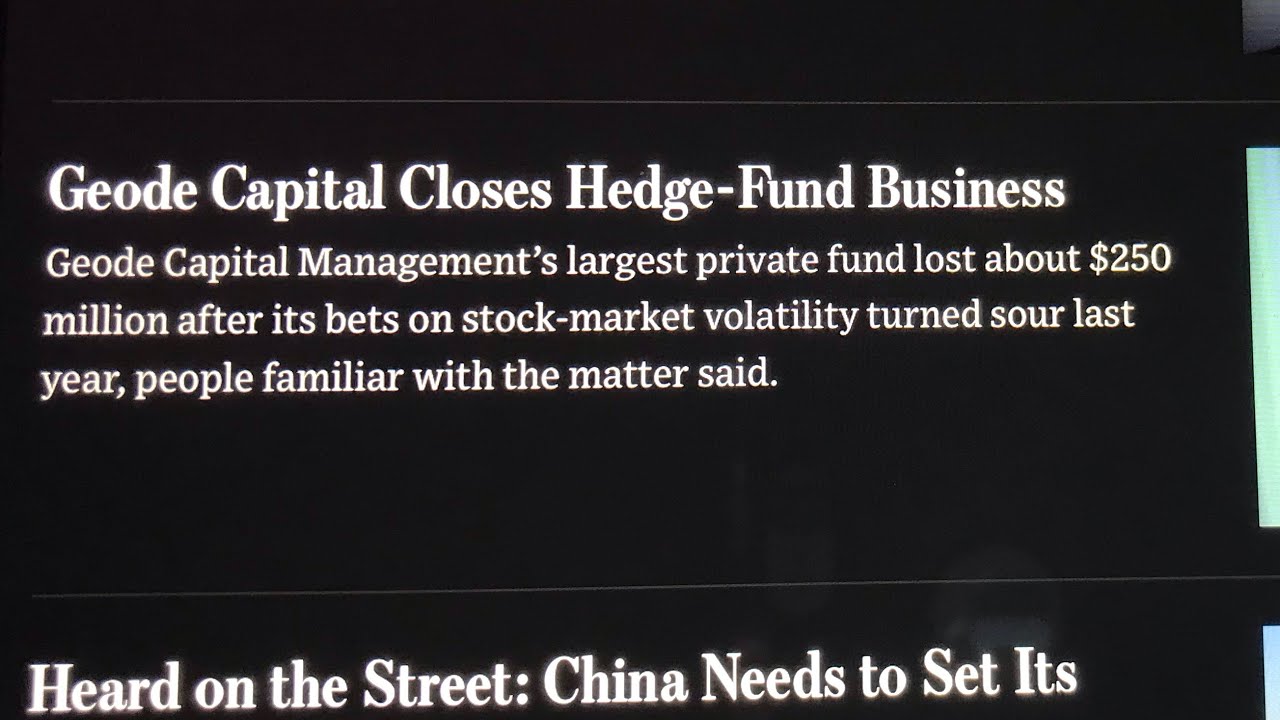 Geode Capital Closes Hedge-Fund Bussiness - YouTube