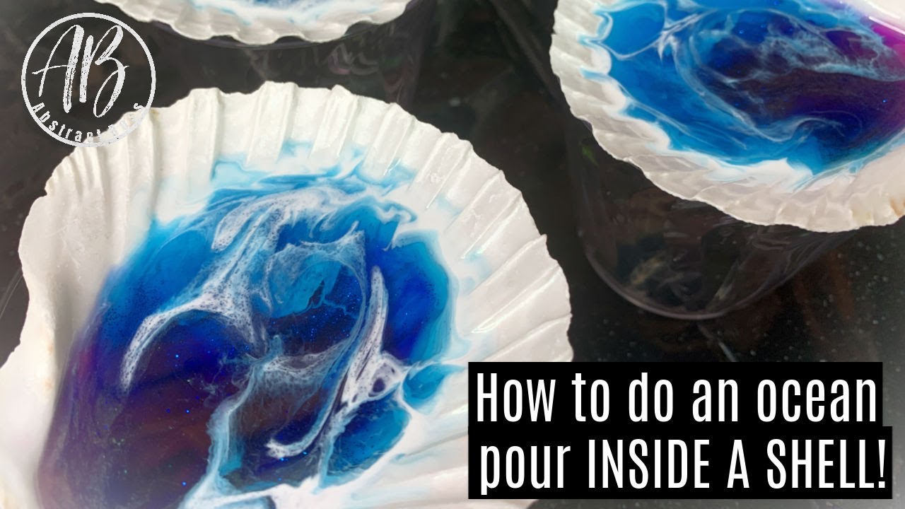 How to do an ocean pour INSIDE A SHELL! - YouTube