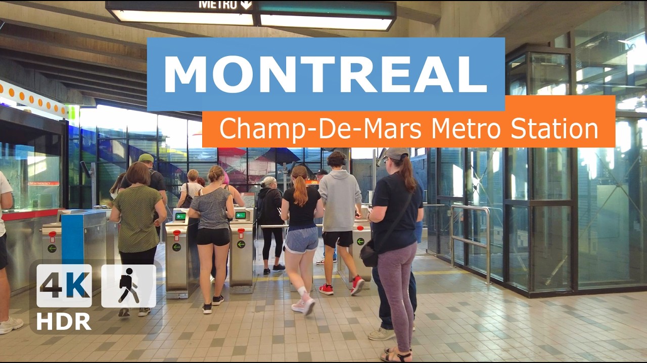 [ 4K ] Champ-De-Mars Metro Station Walking Tour | Orange Line | Montreal, Quebec, Canada 🇨🇦 2024 ...