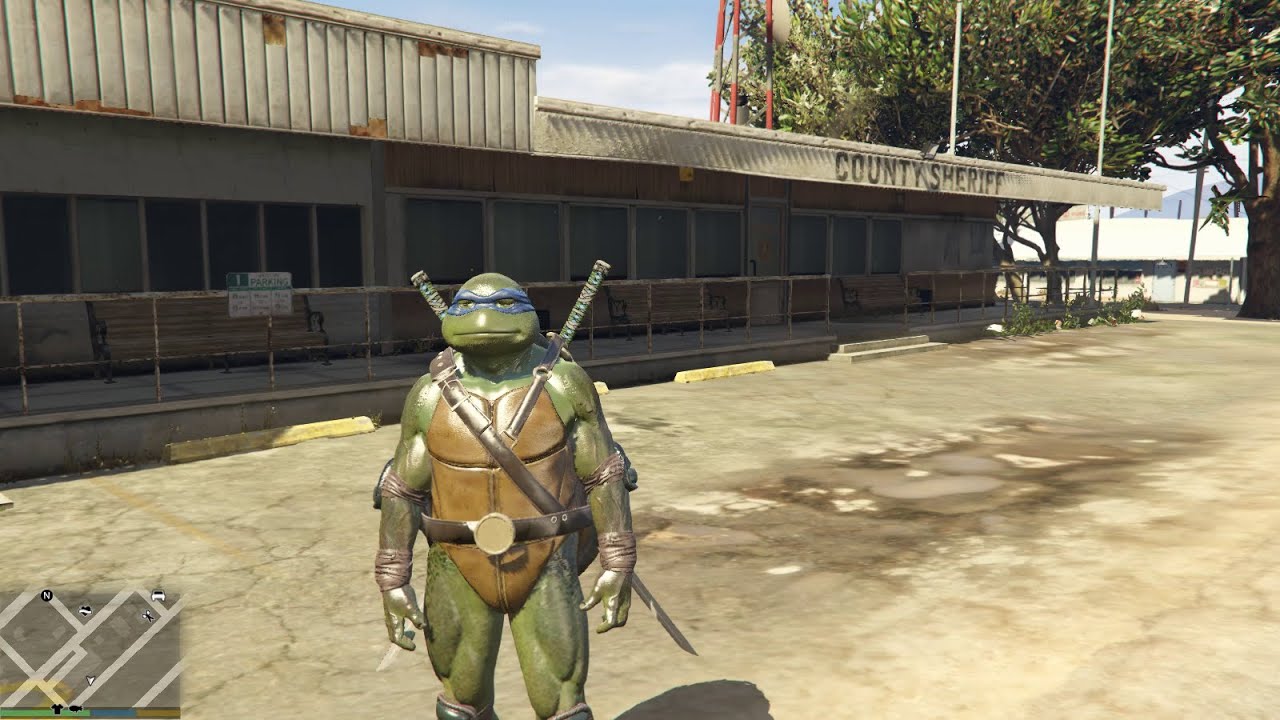 NINJA TURTLE MOD IN GTA 5| HOW LONG CAN IT SURVIVE USING BIKE - YouTube
