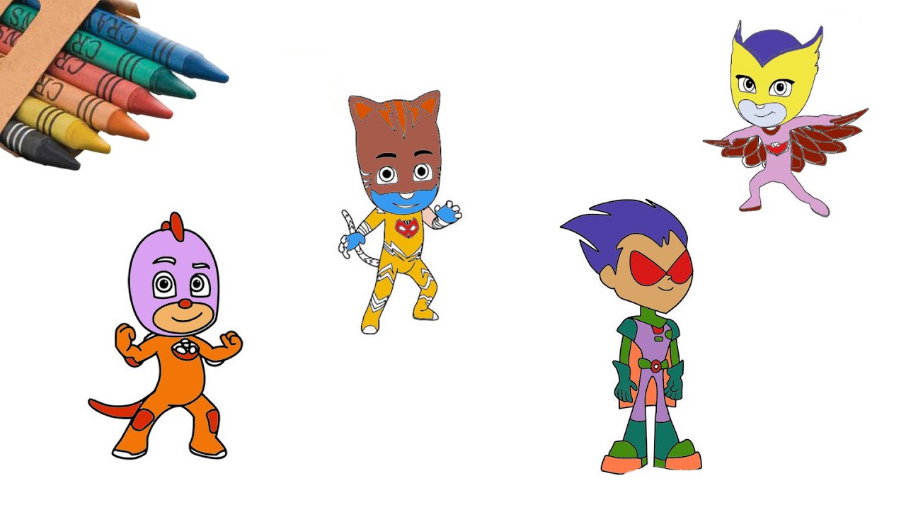 What is the BEST Way to Color PJ Masks Characters? - YouTube