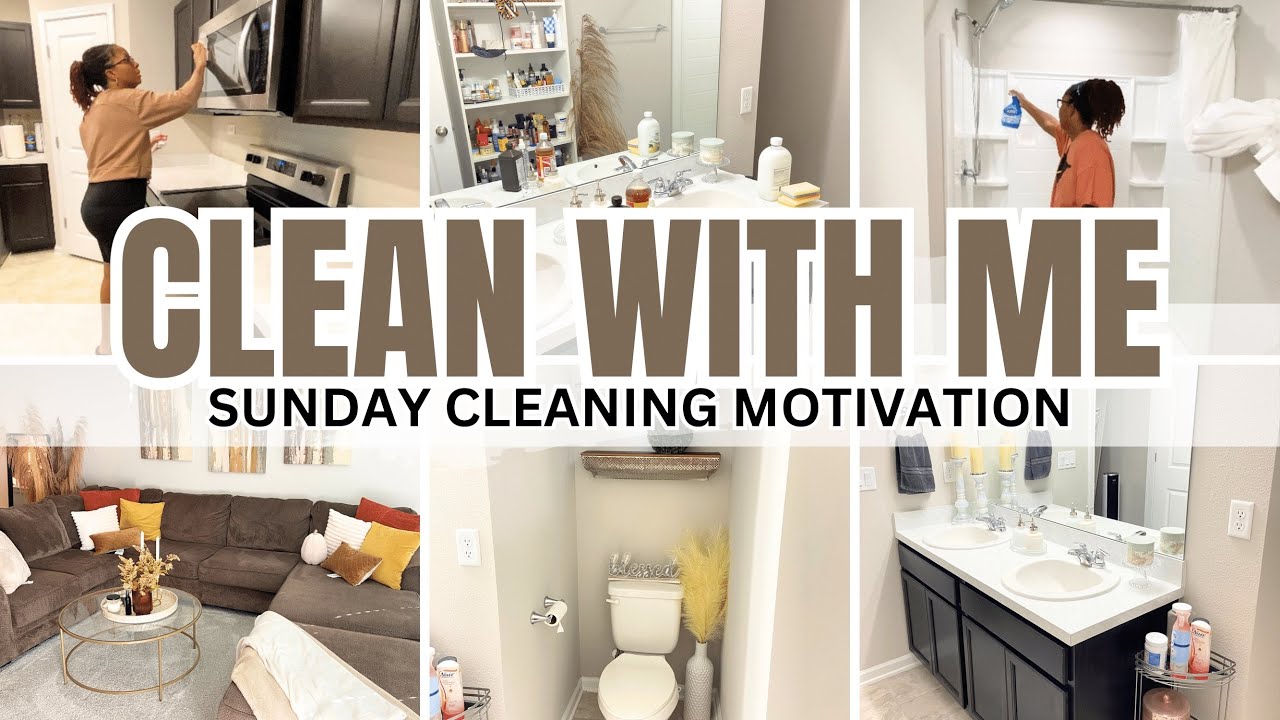 Clean With Me | Cleaning Motivation | Sunday Reset | Kitchen & Bathroom ...