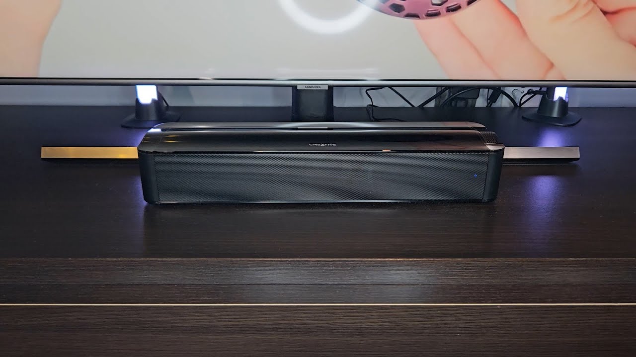 Soundbar pod monitor - Creative Stage SE - YouTube