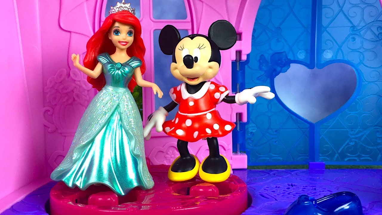MINNIE MOUSE AND DISNEY PRINCESS & MERMAID ARIEL STORY - PART 4 - YouTube
