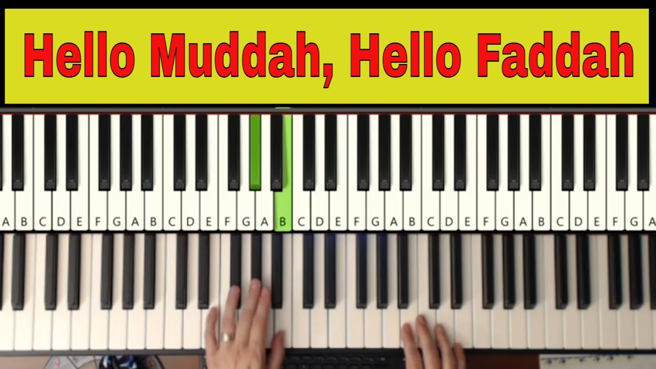 Fun Camp Song Piano Easy | Hello Muddah, Hello Faddah - YouTube