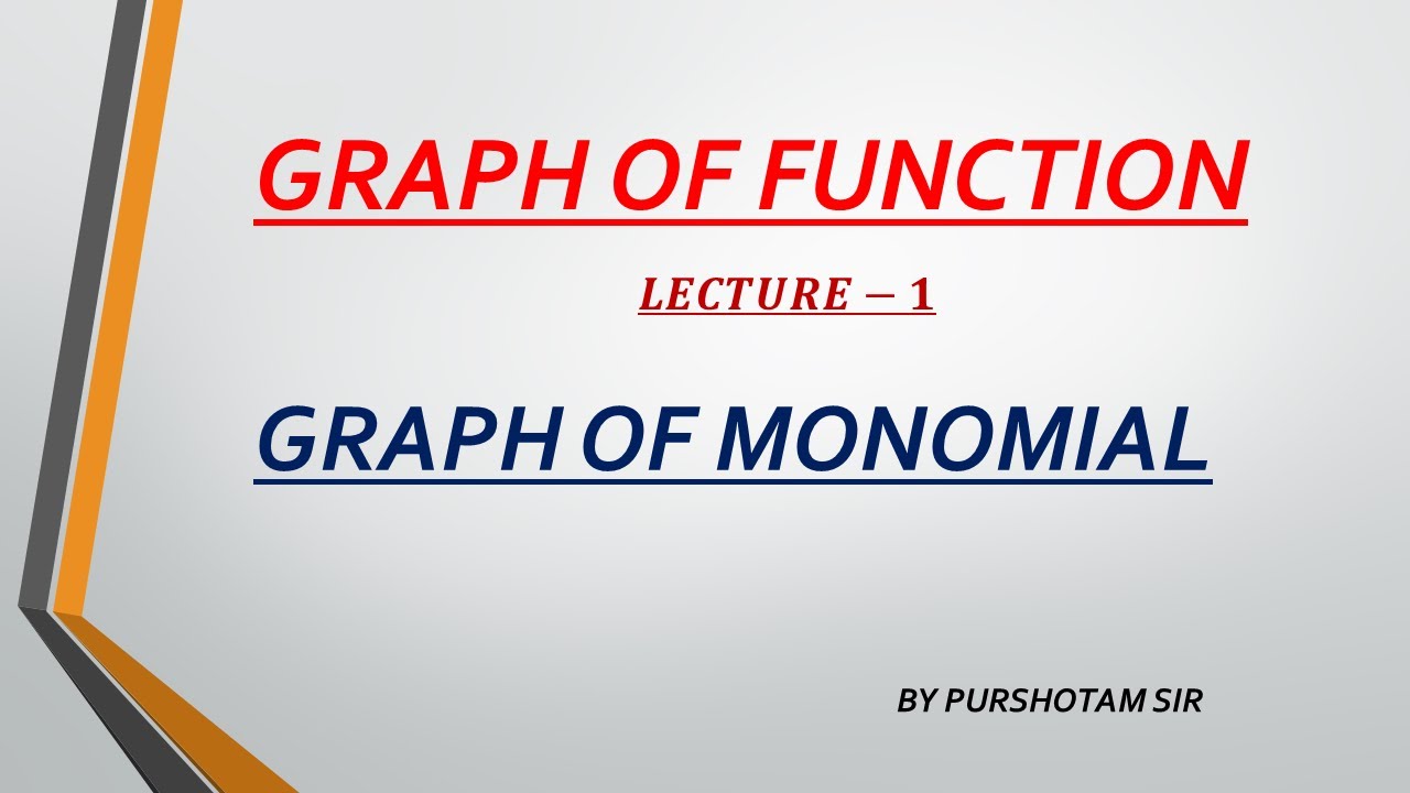CONCEPT OF GRAPH /Mains and advance level /part(1/6) /graph of monomial ...