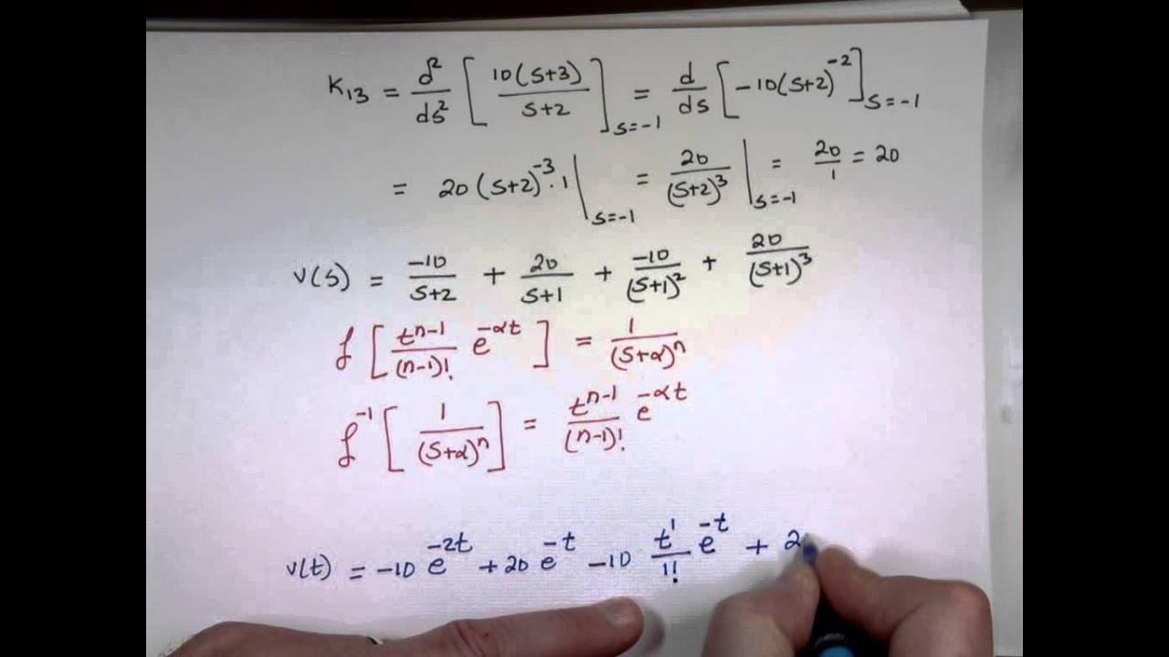Inverse Laplace of Repeated Poles - YouTube