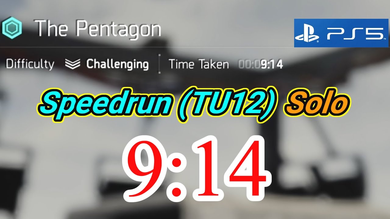 9:14(The Pentagon)[Challenging Solo]TU12 PS5 / ペンタゴン[チャレンジ 1人] - YouTube