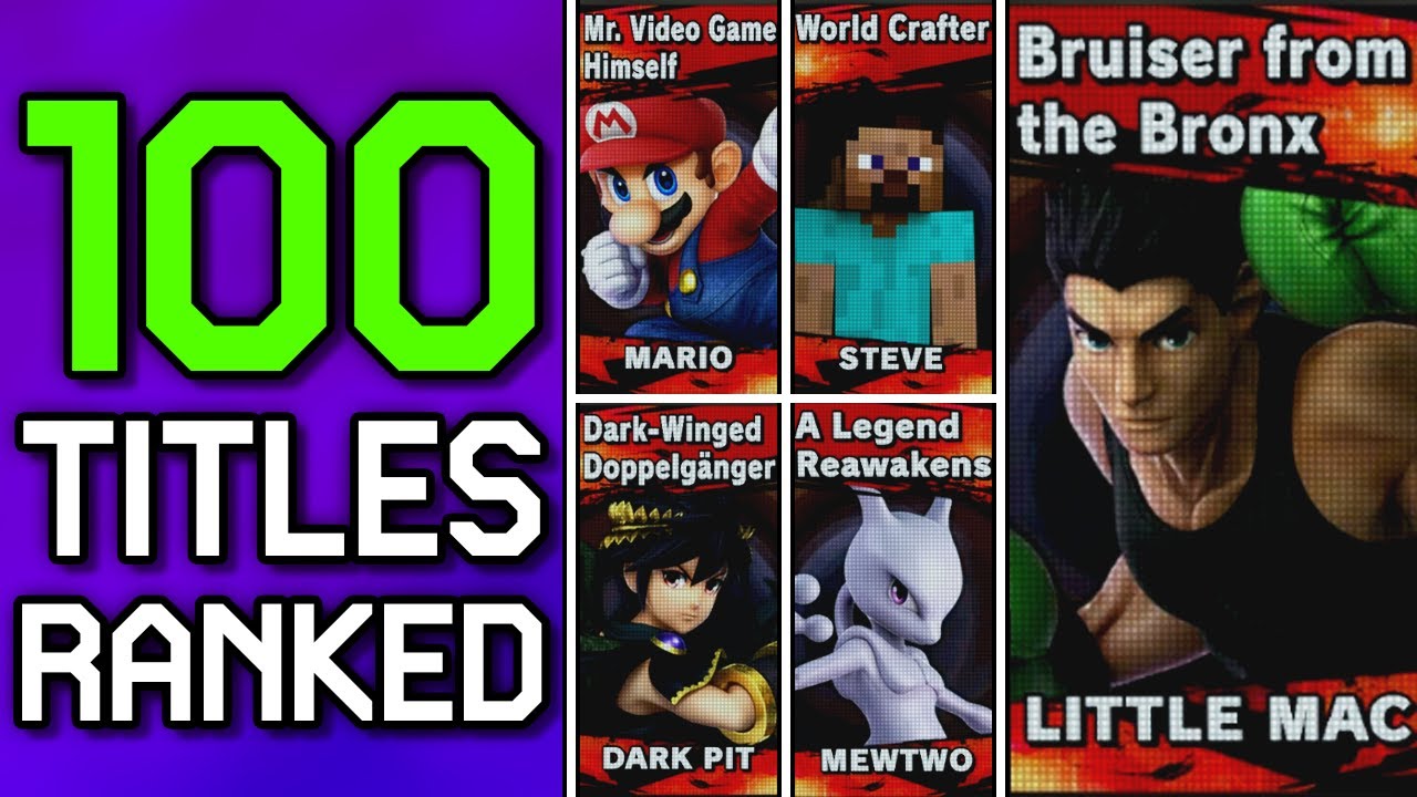 Ranking ALL 100 Boxing Ring Titles In Smash Ultimate - YouTube