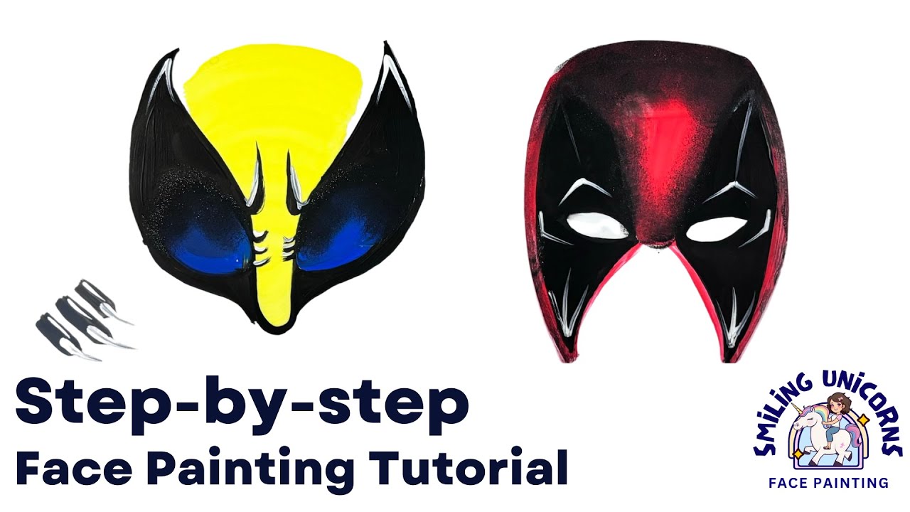 Easy Deadpool and Wolverine Face Painting Tutorial - YouTube