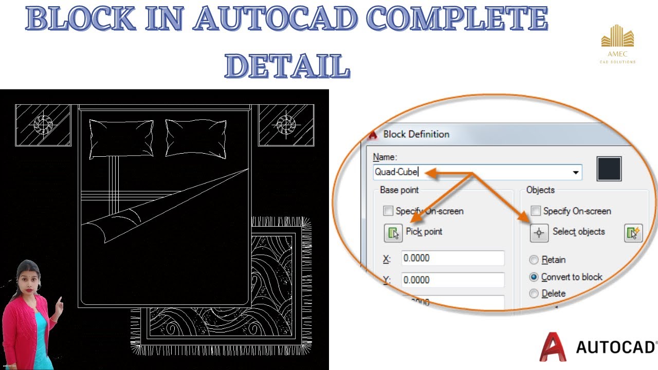 How To Use Block Commands In Autocad Block Command In Autocad 8837