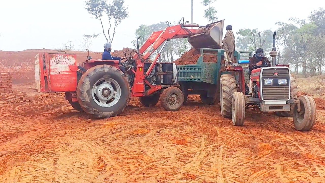 Jcb Loader Loading Mud in Tractor 🚜 with Trolly - YouTube