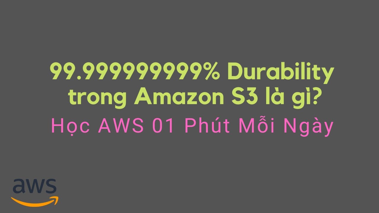 Học AWS 1 Phút Mỗi Ngày | 99.999999999% Durability trong Amazon S3 là gì? - YouTube