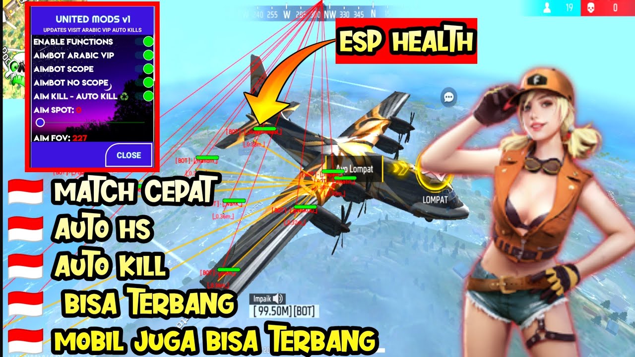 CHEAT FF UPDATE FIX 2023 HEADSOT 100% MOD MENU FF AUTO KIIL WORK RANK, MACTHMACKING CEPET NO FC ...