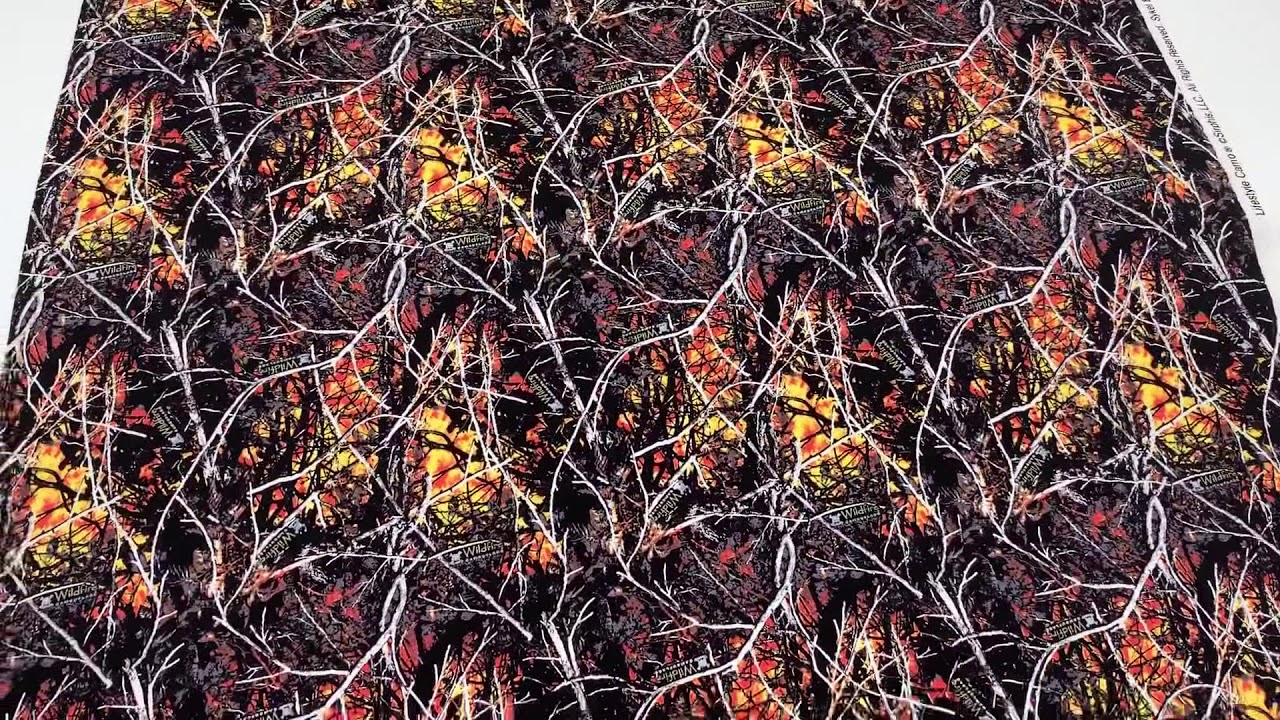 orange tree pattern fabric - YouTube