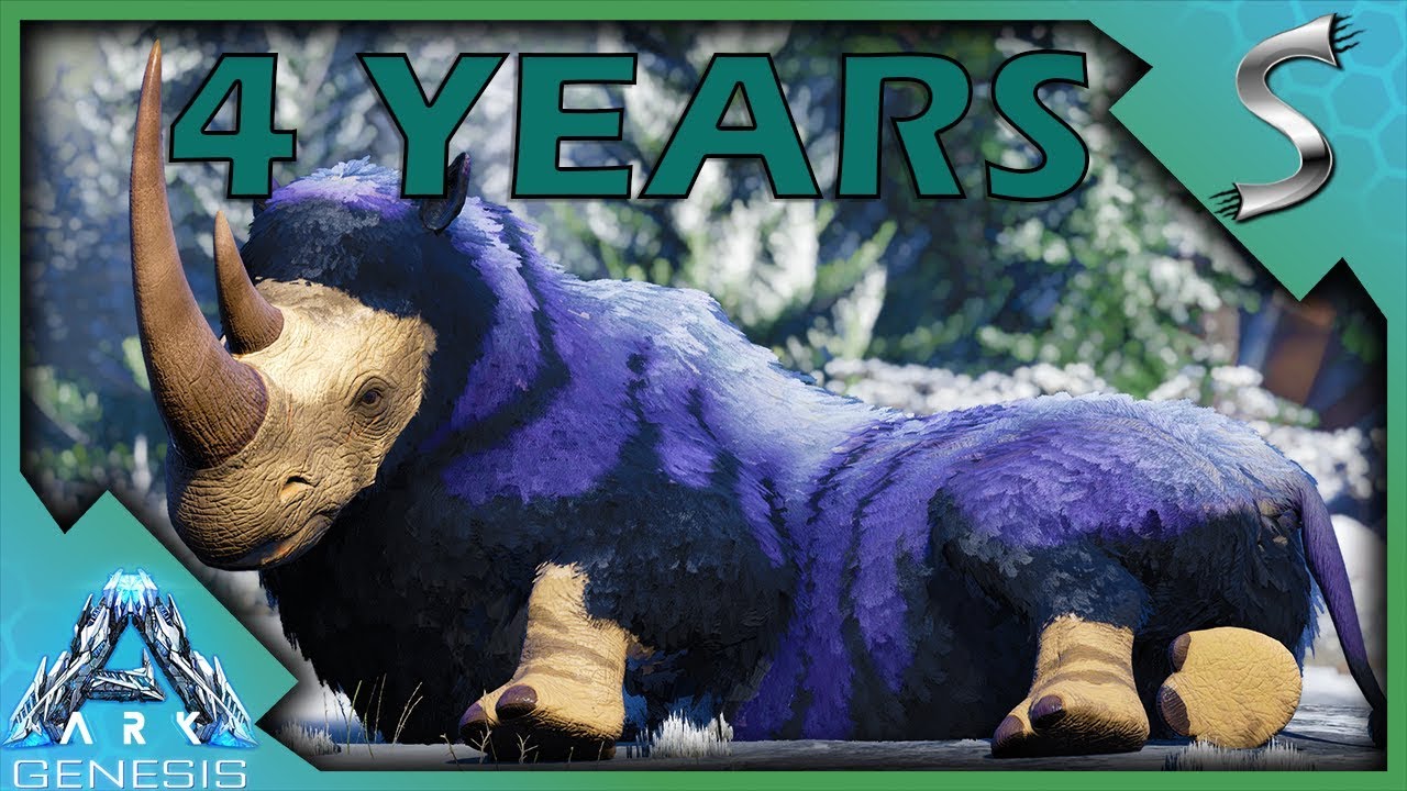 MY 4TH YEAR ON YOUTUBE! TIME TO TAME AN X-WOOLLY RHINO! - Ark: Genesis ...