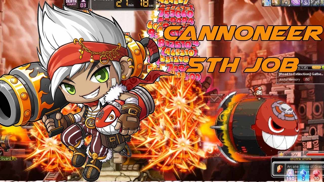 MapleStory SEA Cannoneer 5th Job Skills - YouTube