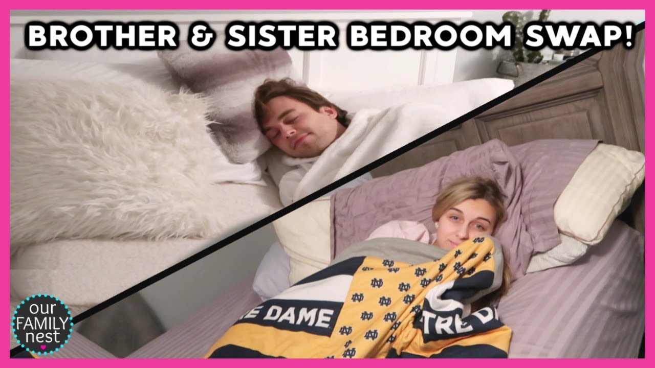 BROTHER & SISTER OVERNIGHT BEDROOM SWAP! - YouTube