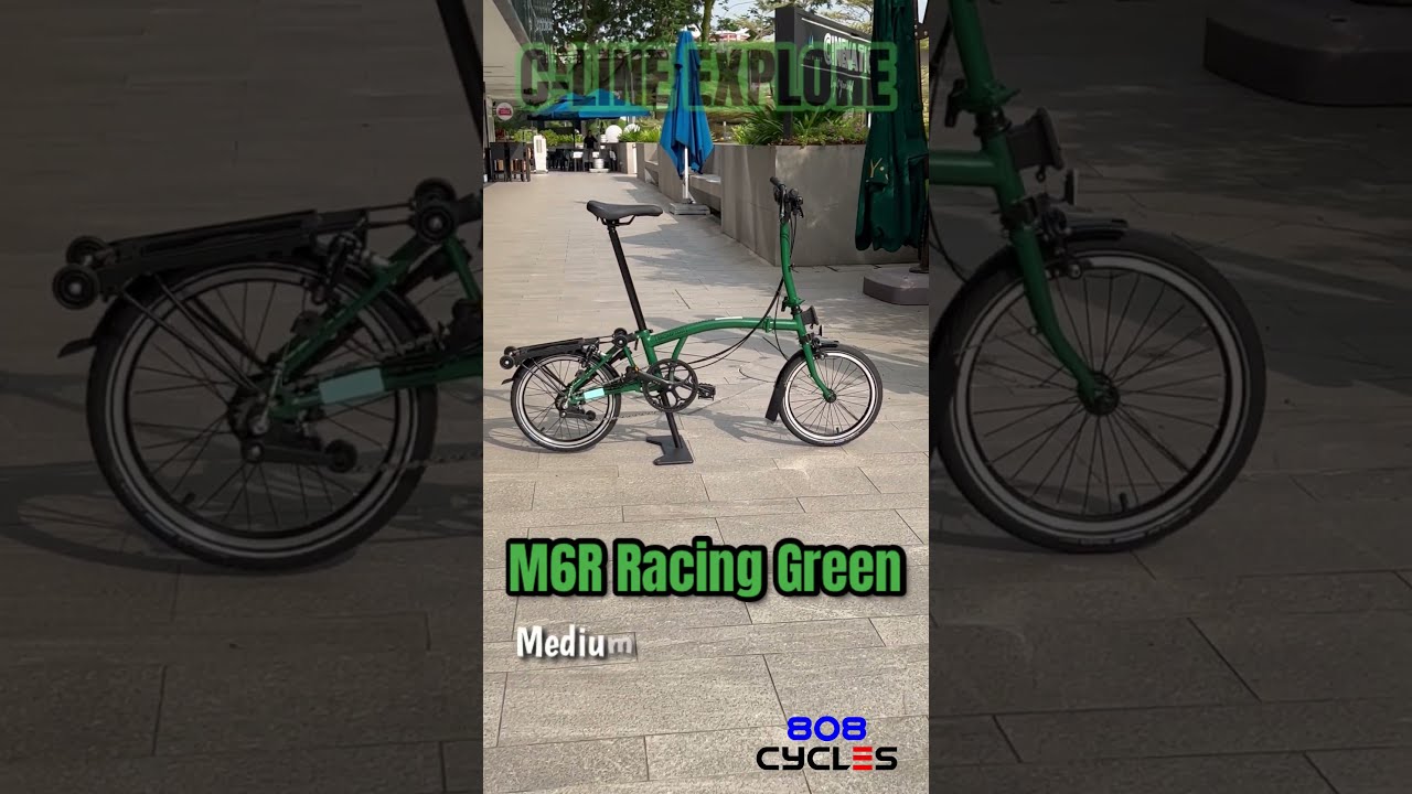 Brompton C Line Explore Mid Handlebar With Rack M6R Racing Green 2023