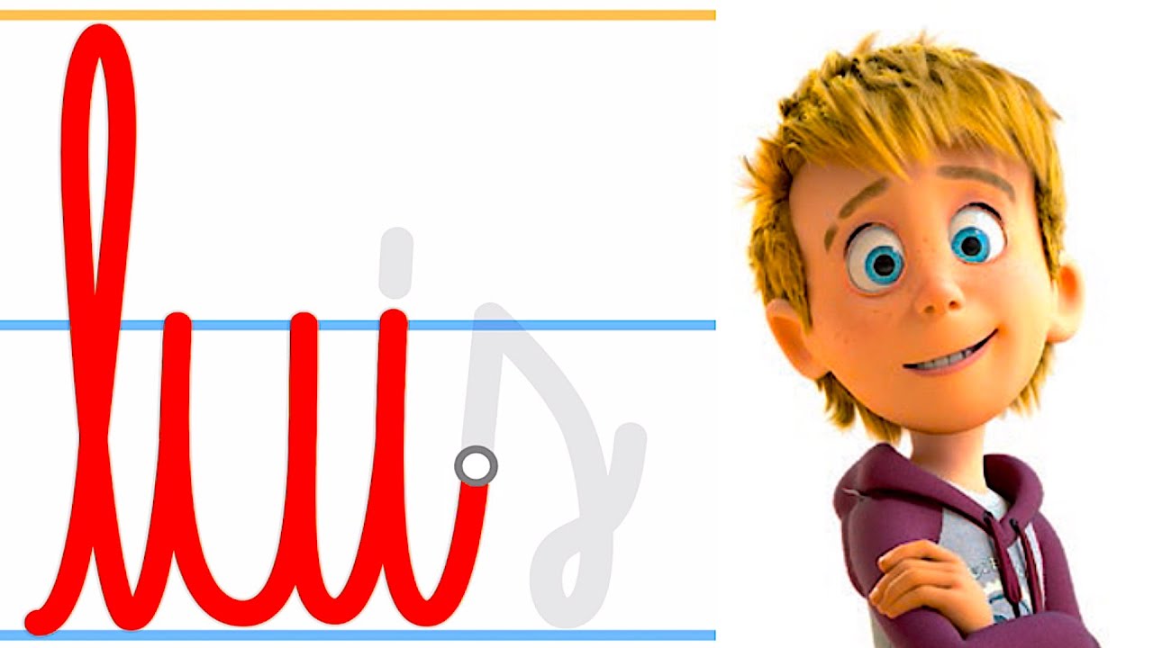 ¿Cómo escribir Luis en cursiva? - YouTube