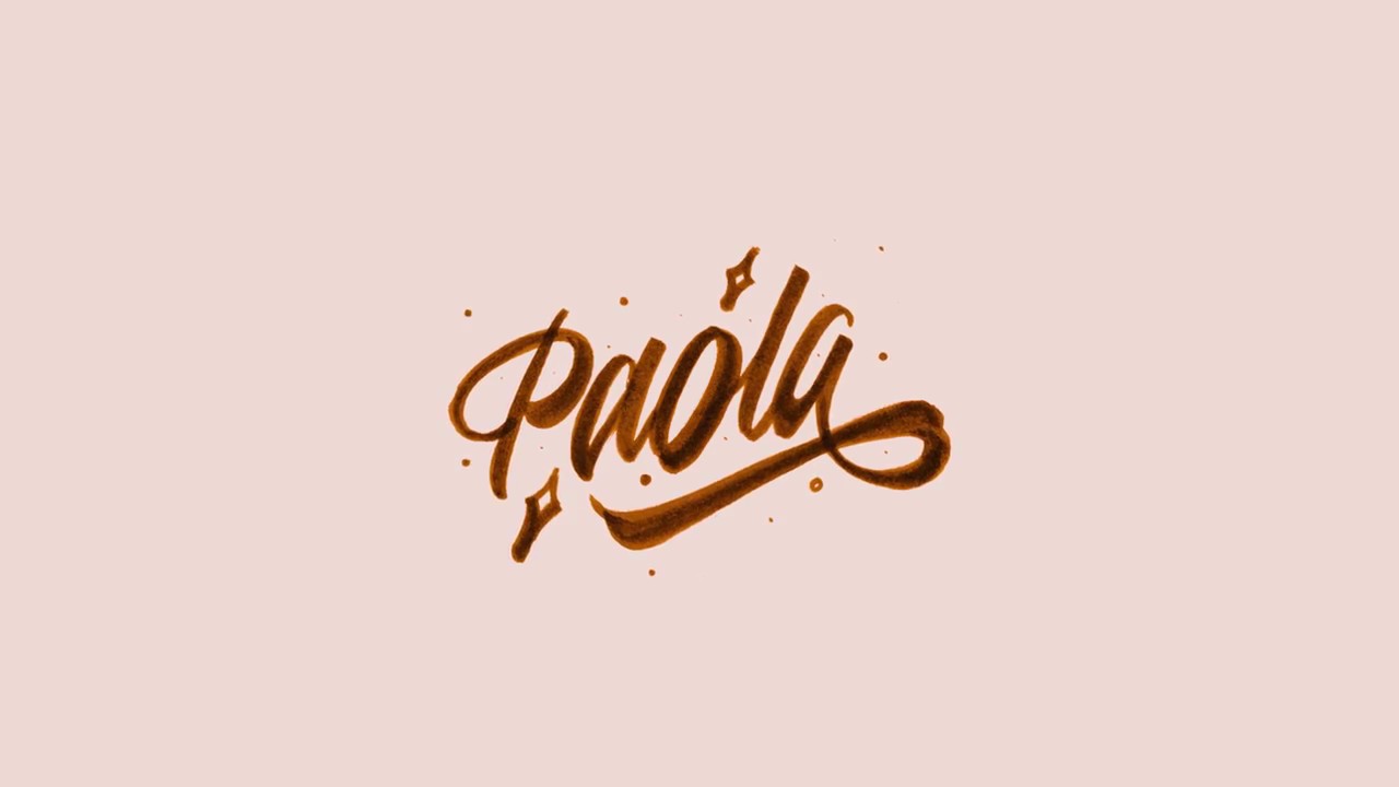 CALIGRAFÍA CON BRUSH PEN // Paola - YouTube