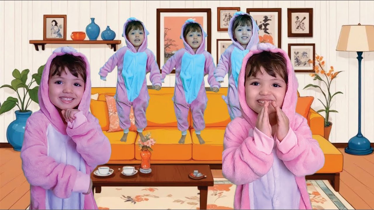 Cinco Macaquinhos Pulando na Cama - Música Infantil por Alícia Kids ...