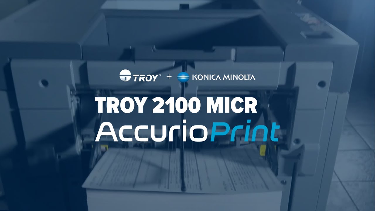 Introducing the TROY 2100 MICR AccurioPrint | Production Check Printing ...