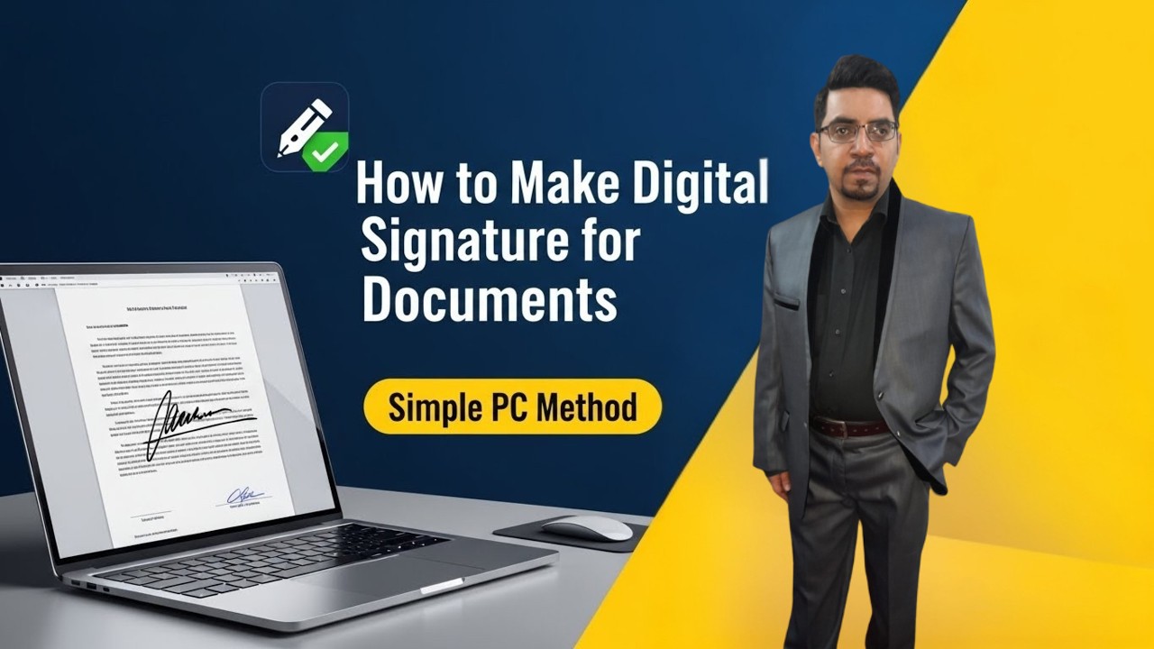 How to Make Digital Signature for Documents | Simple PC Method | Imran ...