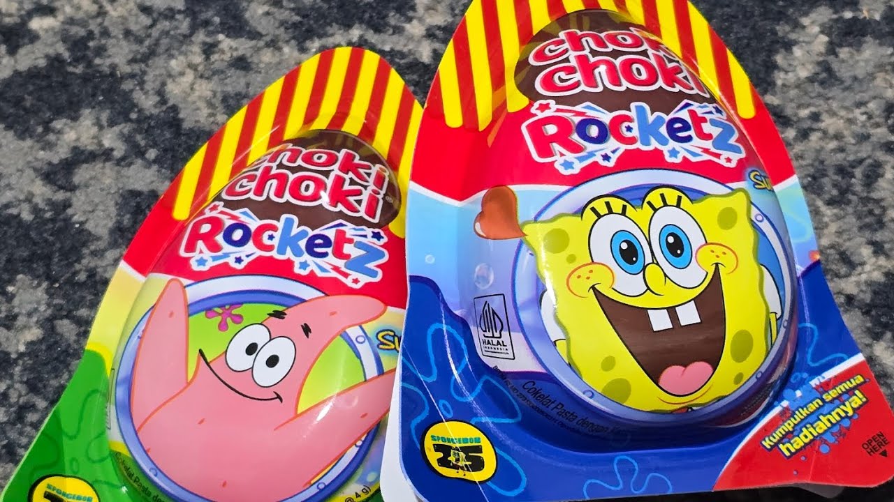 unboxing spongebob and patrick!!! chocolate!!! yummmy.... - YouTube