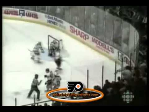 Eric Lindros Playoff Hat Trick vs New York Rangers - YouTube