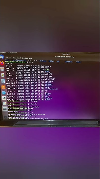 Unix Programming ls date and their operations | 18cs56 - YouTube