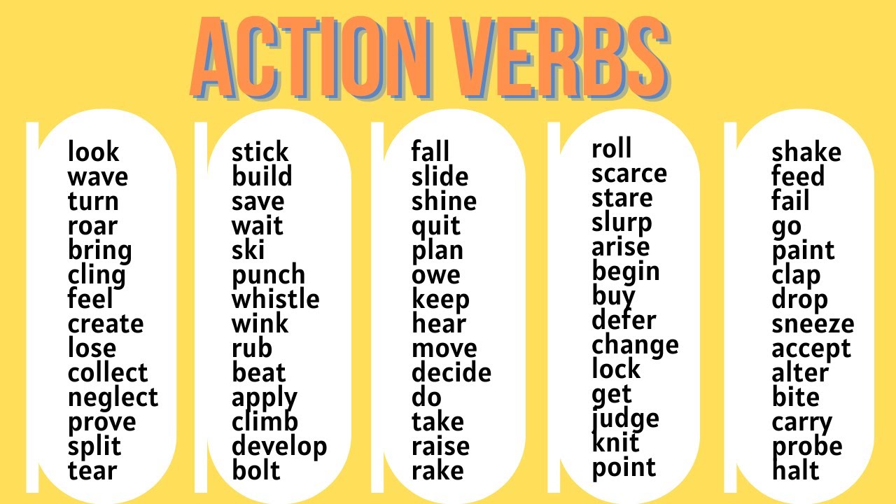 Action Verbs in English : Learn 217 Action Verbs in 12 Minutes - YouTube