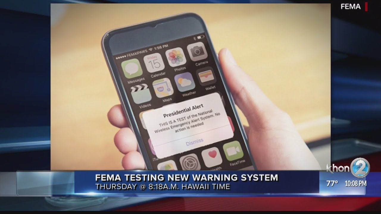 'Presidential Alert': FEMA to test emergency alert system Thursday ...