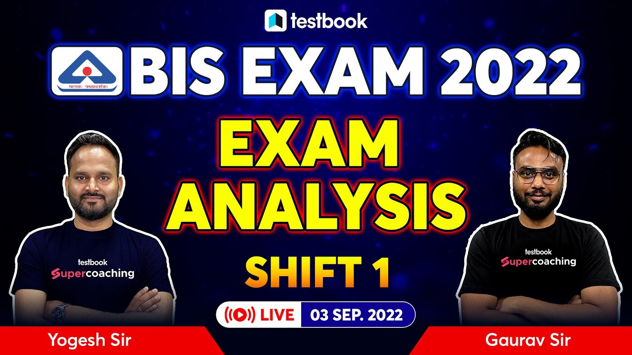 BIS Exam Analysis 2022 | 3 September 2022 Shift 1 | BIS Exam asked ...
