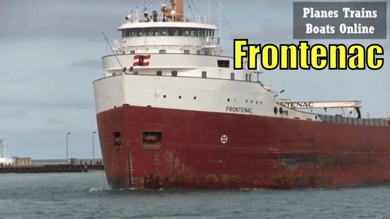 222m Frontenac Cargo Ship Leaving Lake Huron To St Clair River - YouTube