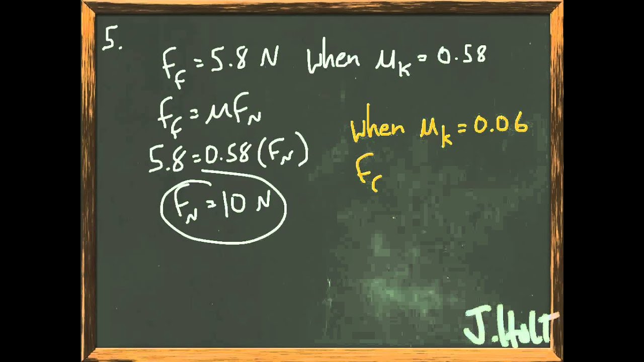 friction practice problems - YouTube